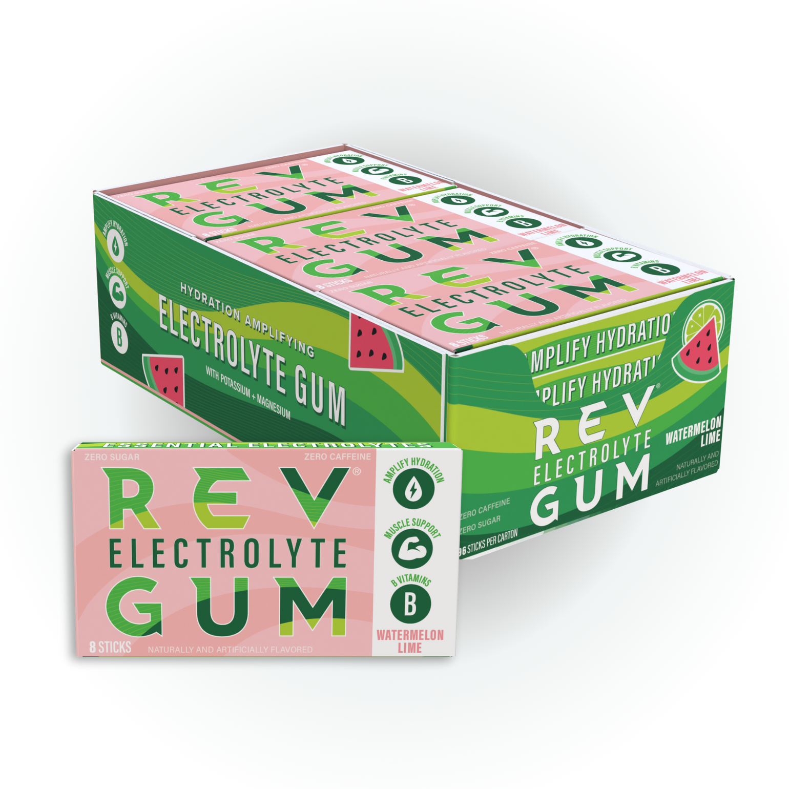 Watermelon Lime Electrolyte Gum | REV Gum